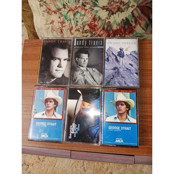 Media | Rand Travis George Straight Dwaight Yoakam Cassette Tape Lot Of ...